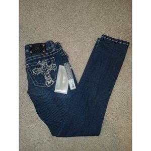 Miss Me | Jeans | Miss Me Skinny Rhinestone Cross Jeans 27x32 Nwt ...